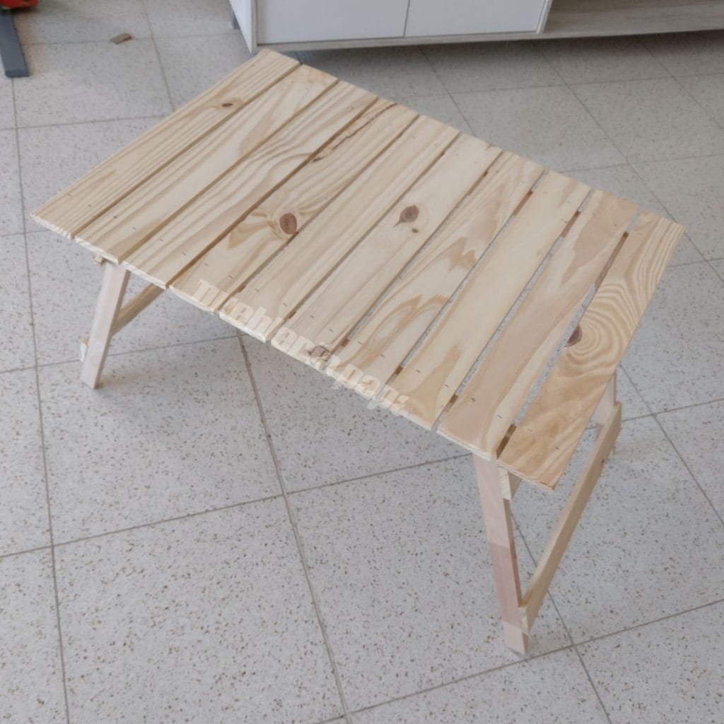 MESA CAMPING PLEGABLE PINO RÚSTICO NATURAL – Muebleriapapa