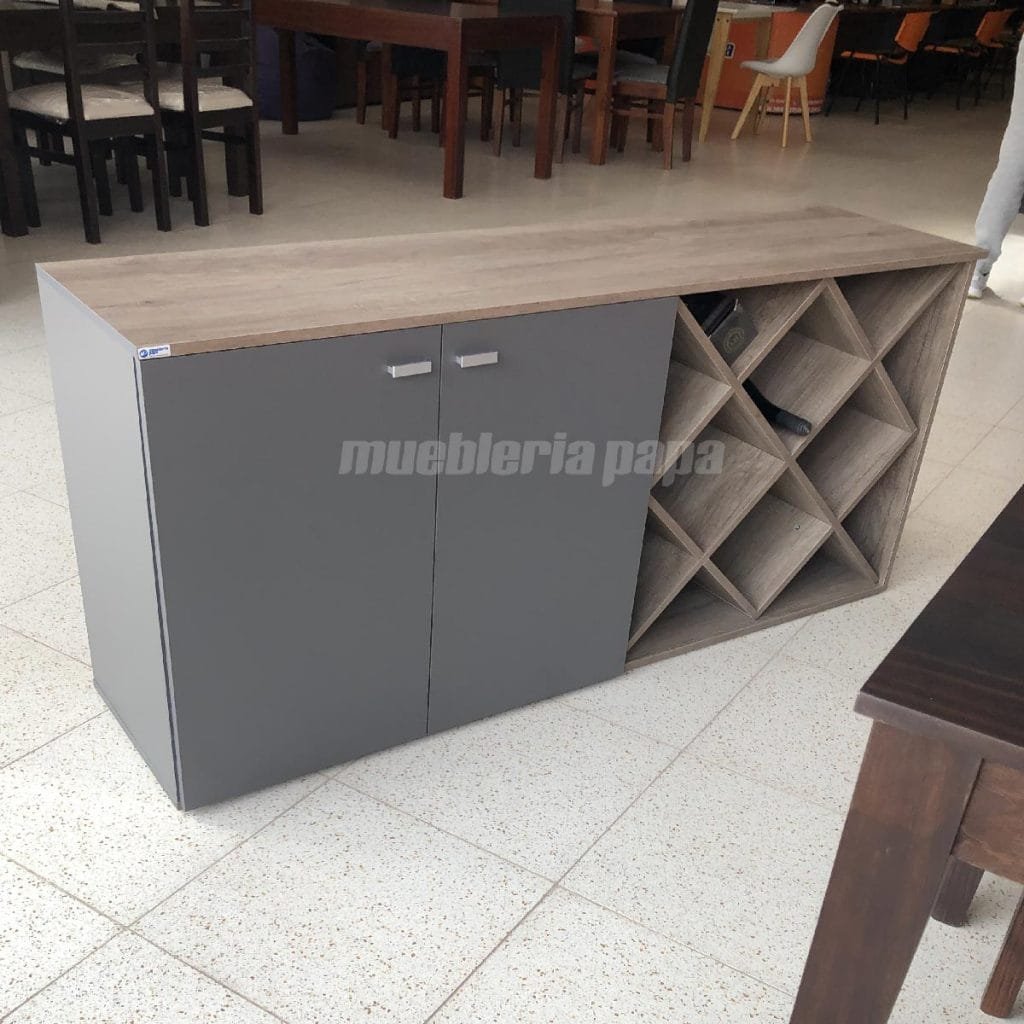 RACK TV BAR TOSCANA MESINA NEBRASKA GRIS / GRIS 150x40x71 – Muebleriapapa
